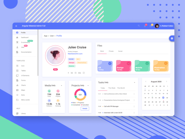 Light Blue HTML5 Admin Template Update - Flatlogic Blog